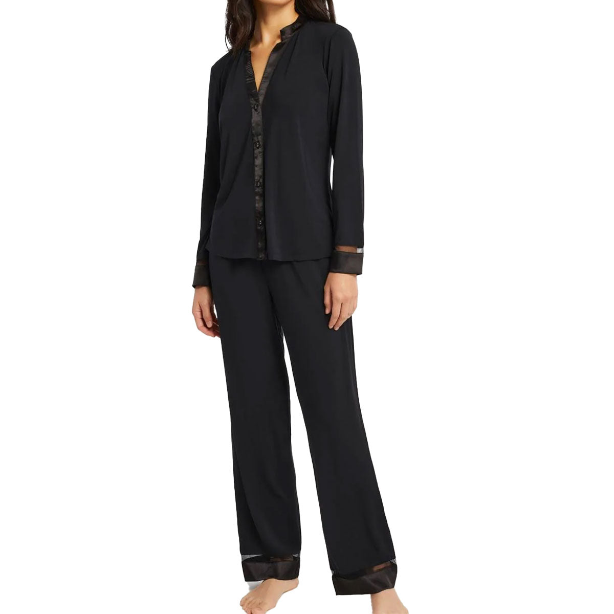 6140 Tuxedo Essentials Pajama Se | Black – Muse Intimates